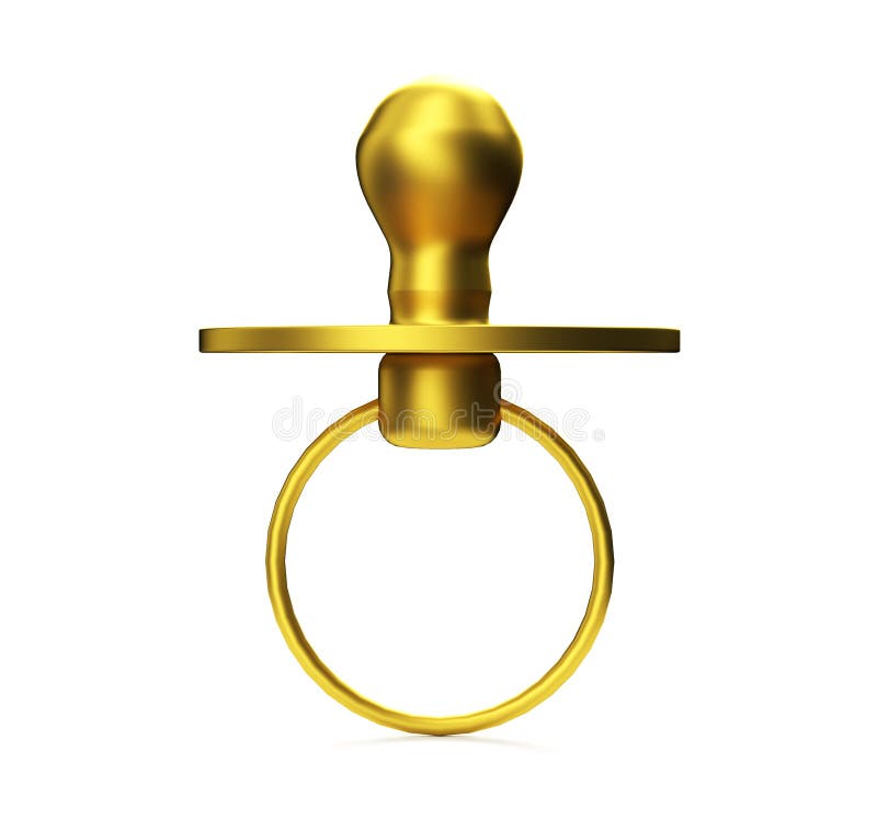 Gold Pacifier Clipart