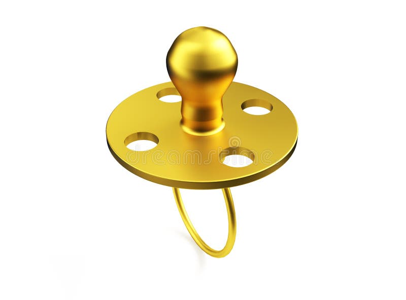 Gold Pacifier Clipart