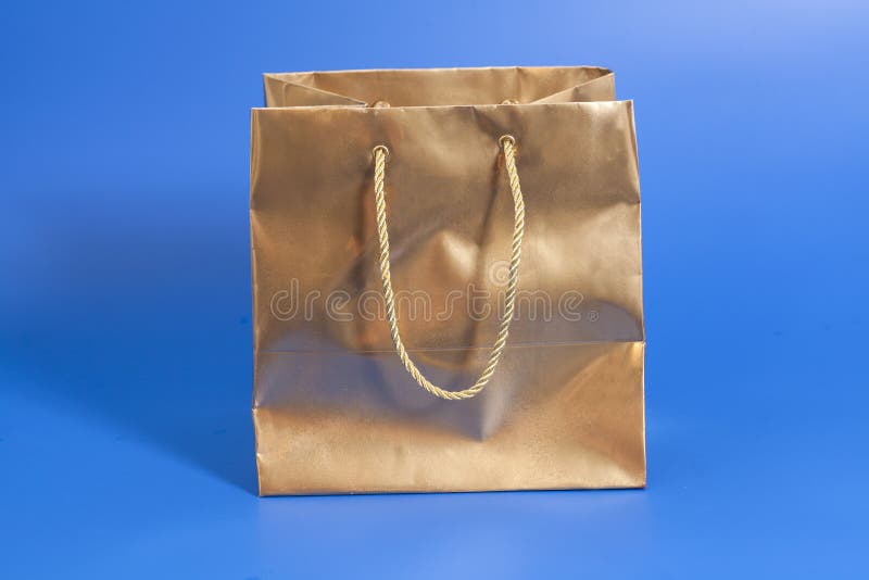 Golden Package Under Christmas Tree Stock Photo - Image of december ...