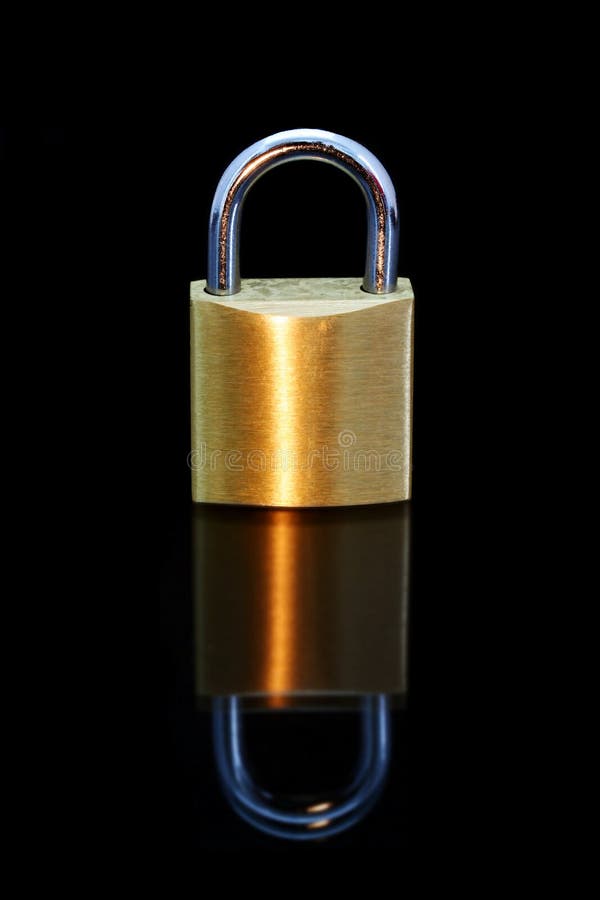 Brass Padlock stock photo. Image of vertical, locked, secure - 1971916