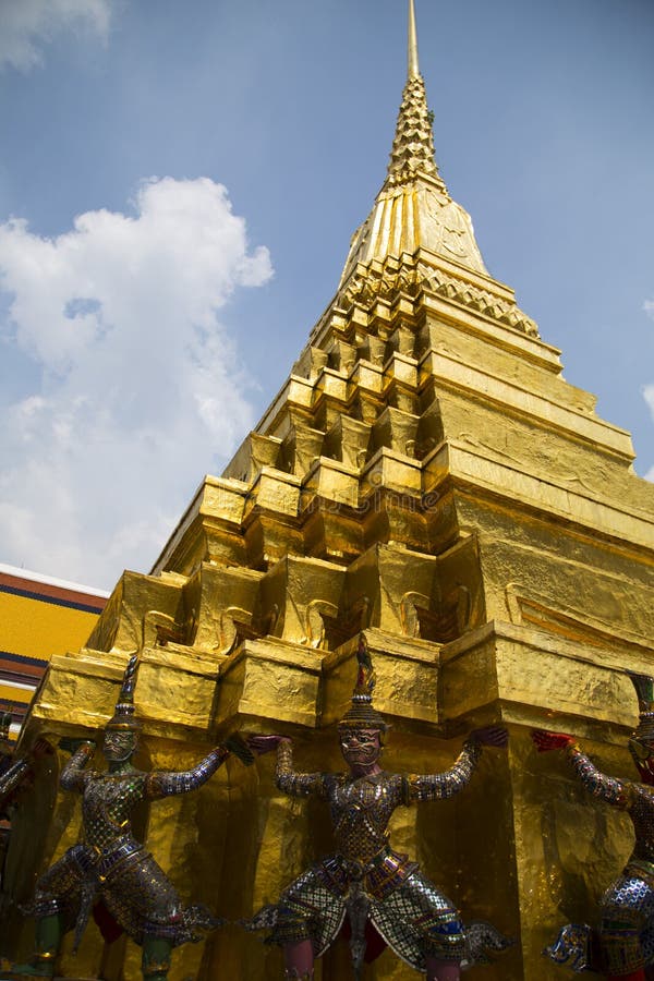 Golden Pagoda stock image. Image of architecture, spiritual - 64677029