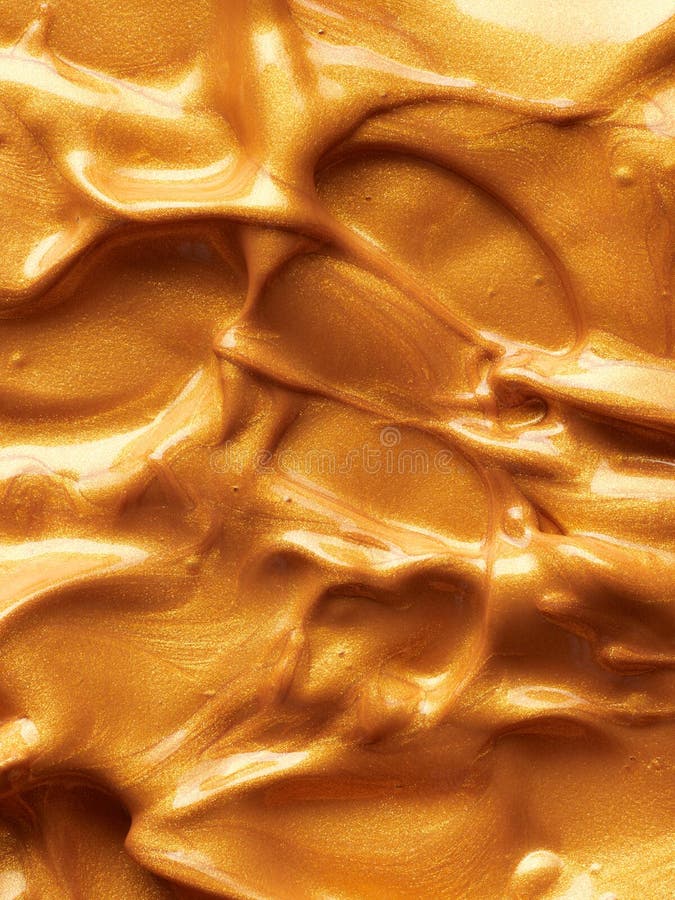 Golden Paint Texture Close Up Stock Image - Image of creative, abstract ...