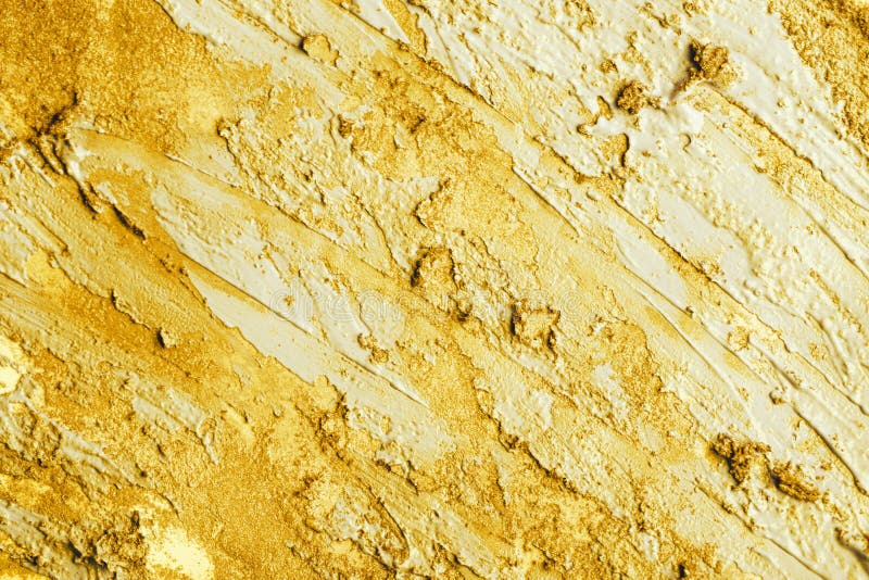 Golden Paint Texture. Macro Top View Stock Image - Image of light ...