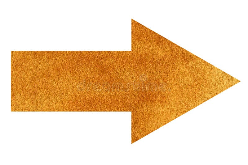 Golden painted arrow. stock illustration. Illustration of background ...