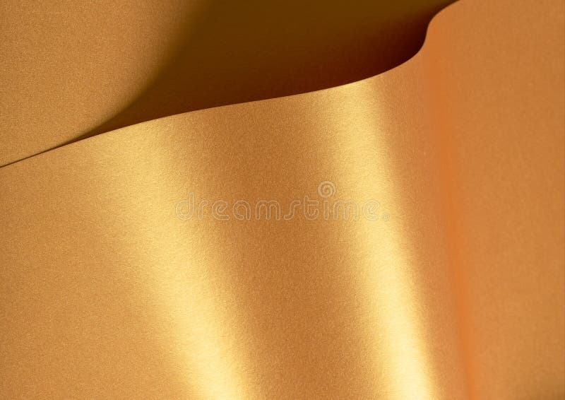 Golden Paper with a Metallic Texture, Featuring Chic Waves and Glossy ...