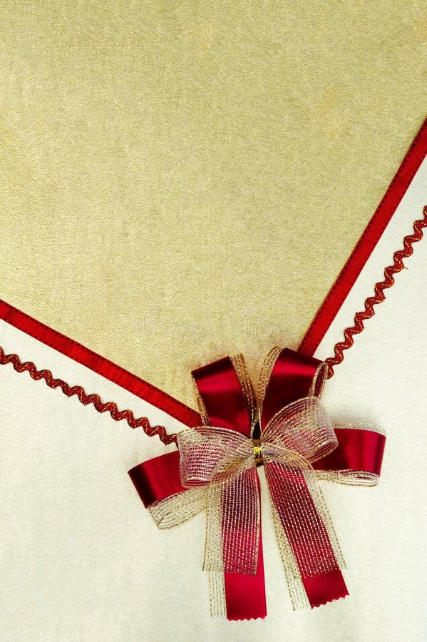 Golden paper with ribbon stock photo. Image of event - 63629758