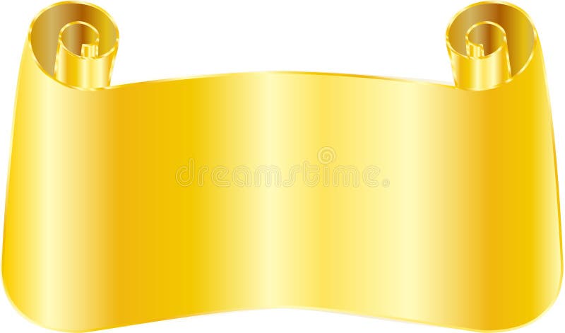 Golden Paper Title scroll stock vector. Illustration of calligraphy ...