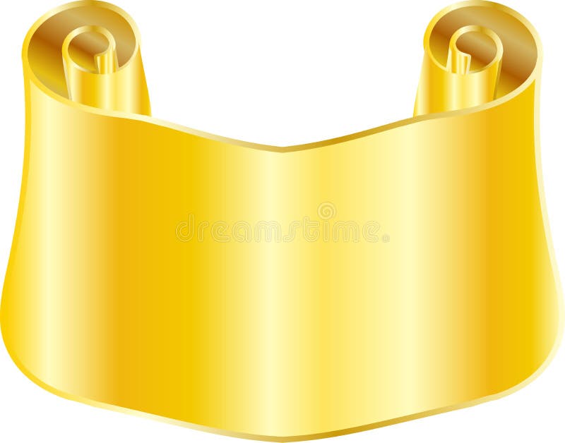 Golden Paper Title scroll stock vector. Illustration of oriental ...
