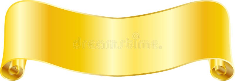 Golden Paper Title scroll stock vector. Illustration of book - 195026894