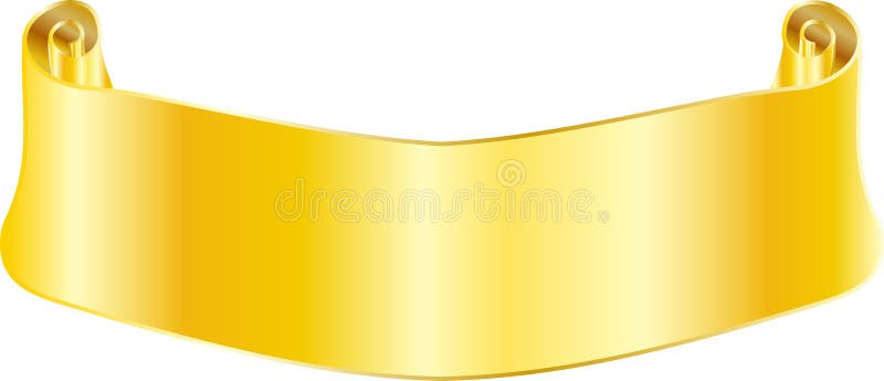 Golden Paper Title scroll stock vector. Illustration of landscape ...