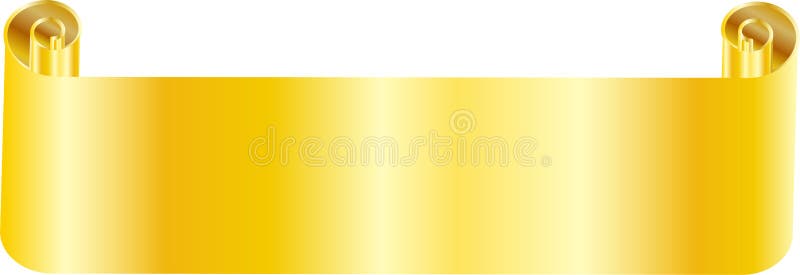 Golden Paper Title scroll stock vector. Illustration of elegant - 195026899