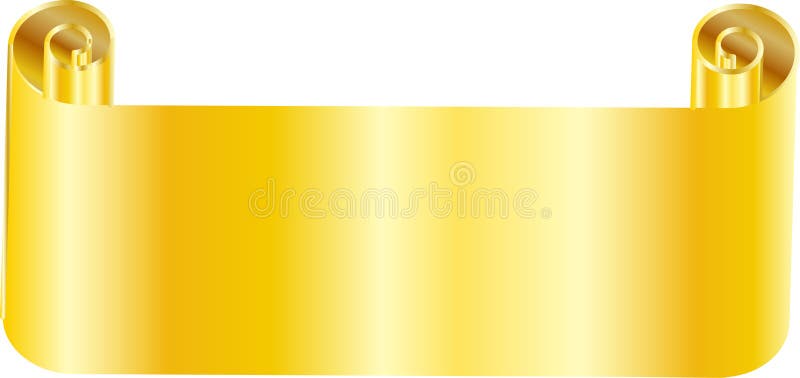 Golden Paper Title scroll stock vector. Illustration of frame - 195026911
