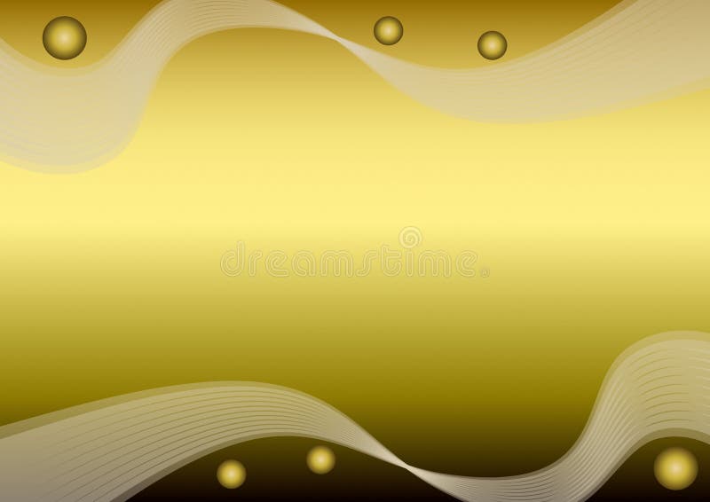 Golden Paper with Wavy Patterns and Gradient Balls, Blank Luxurious ...