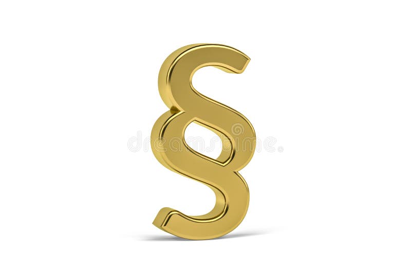 Golden paragraph symbol stock illustration. Illustration of standing ...