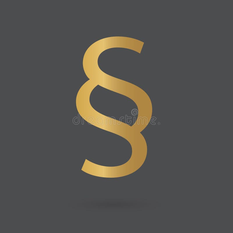 Golden paragraph symbol stock vector. Illustration of luxury - 169295021