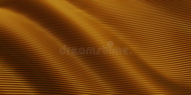 Golden Parallel Lines Distorted Shape Curve Golden Plastic Tube Texture ...