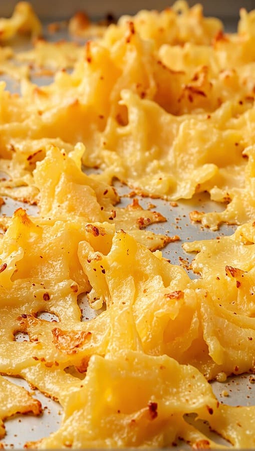 Golden Parmesan Cheese Shards on Baking Sheet Edges Slightly ...