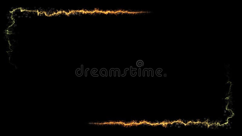 Golden Particle Trail Frame Light Stock Video - Video of cyberspace ...
