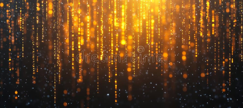 Golden Particles Background Loop, Abstract Golden Particles Background ...