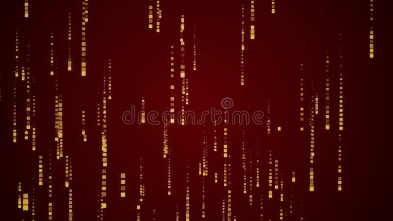 Golden Particles Falling with Gradient Red Background Stock Video ...