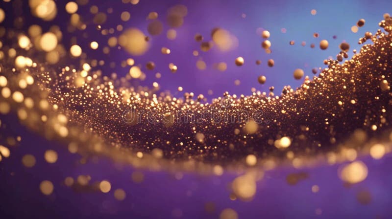 Golden Particles in Line in Reversed in Biology Test, Simulation in ...