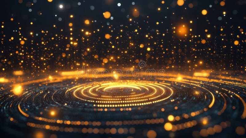 Golden Particles Swirl, Abstract Background Animation Stock ...