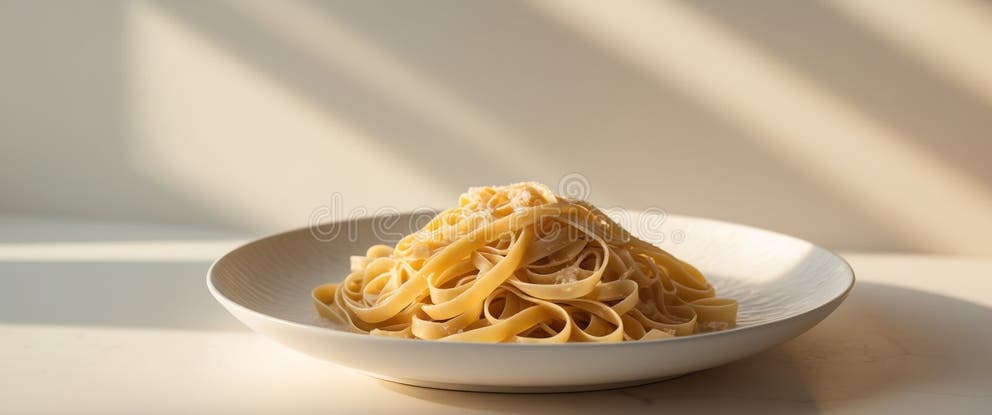 Golden Pasta Harmony - Studio Shadows Highlight Stock Image - Image of ...