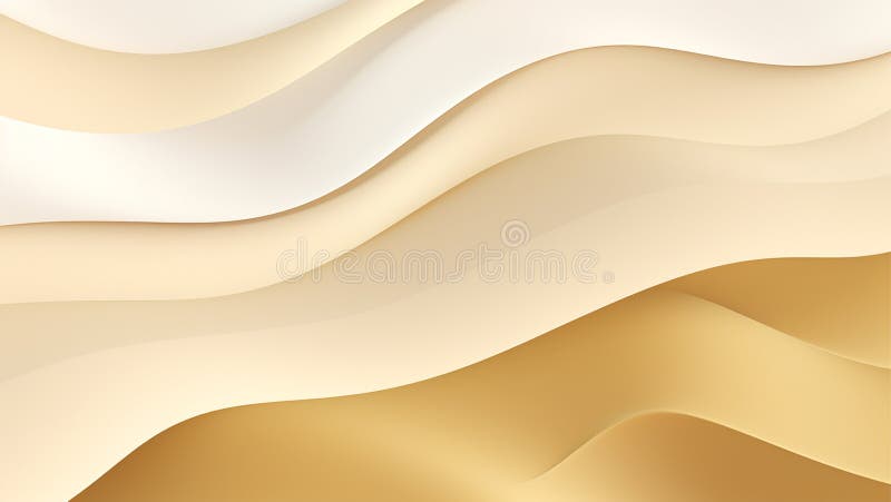 Golden Pastel Abstract Background with Smooth Dynamic Waves Stock ...