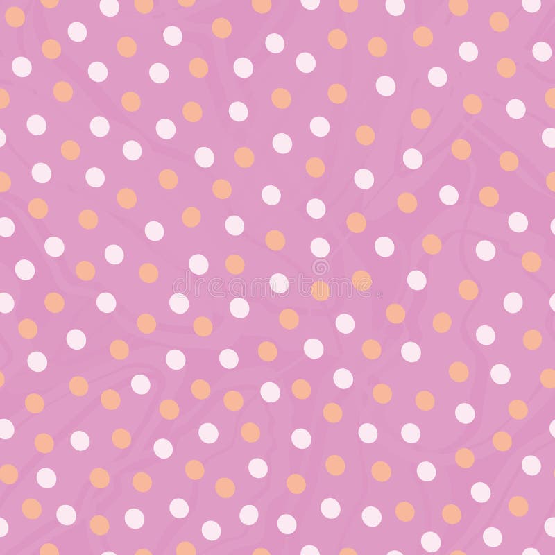 Golden and Pastel Pink Hand Drawn Dots in Random Design. Seamless ...