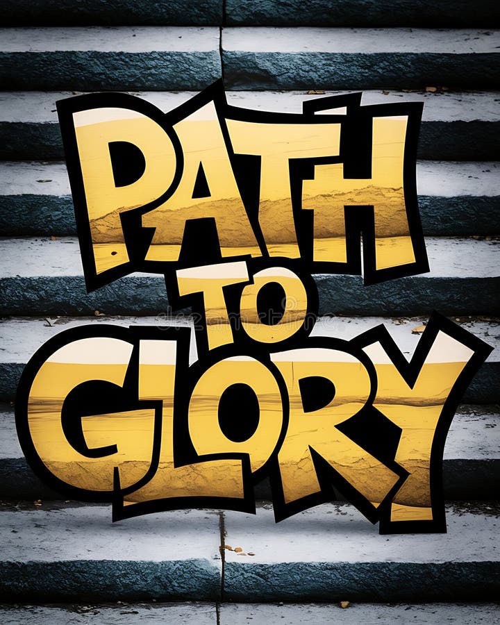 Golden Path To Glory on Stone Steps Stock Photo - Image of gold ...