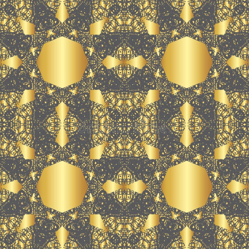Golden Lace Pattern Stock Illustration Illustration Of Goodly 125984223