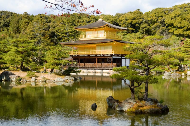 Golden Pavilion stock photo. Image of leisure, beautiful - 12183540