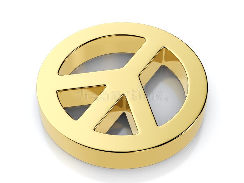 Metallic Gold Peace Sign Stock Illustrations – 125 Metallic Gold Peace ...