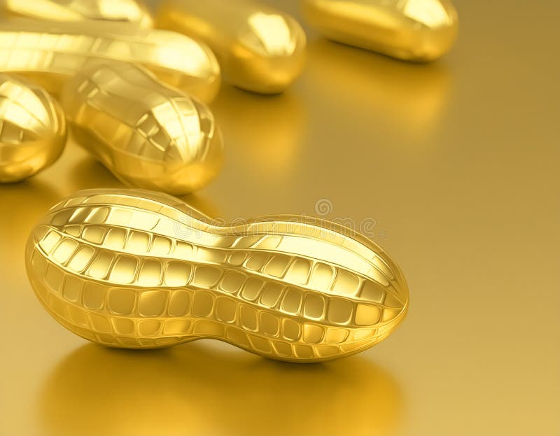 Golden peanuts stock illustration. Illustration of shell - 323269246