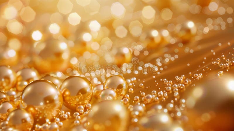 Golden pearls art design stock illustration. Illustration of graphic ...