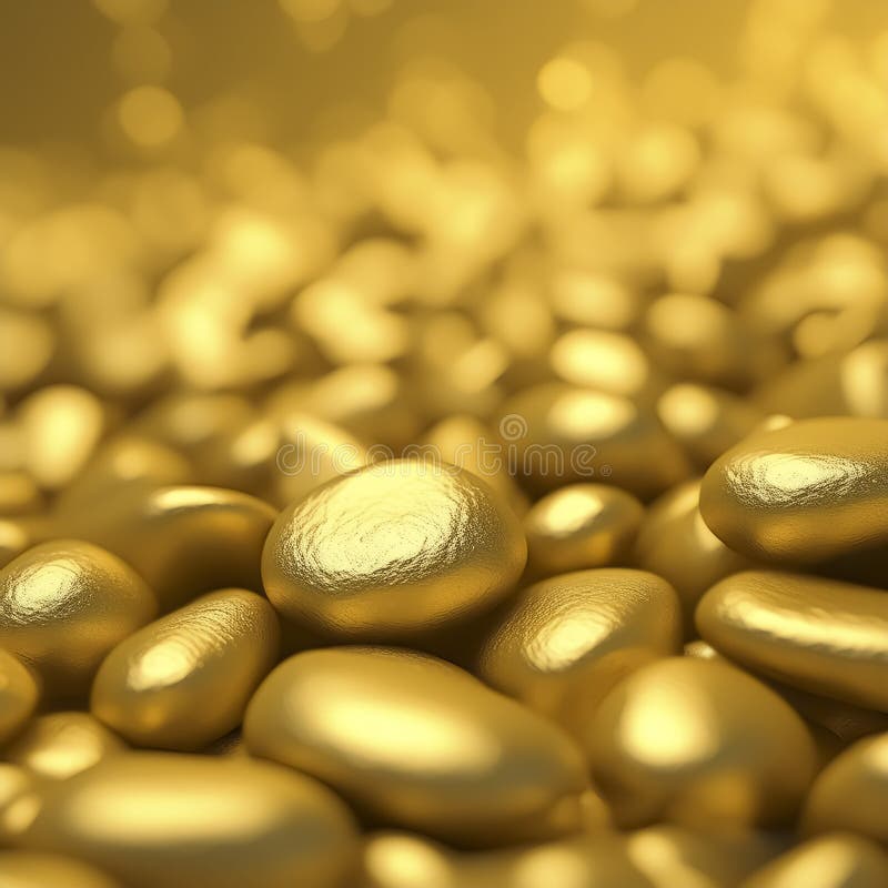 Golden pebbles stock illustration. Illustration of premium - 323276906