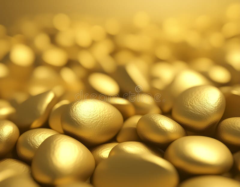 Golden pebbles stock illustration. Illustration of cobble - 323993149
