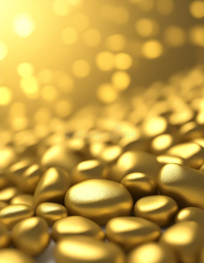 Golden pebbles stock illustration. Illustration of high - 326453602