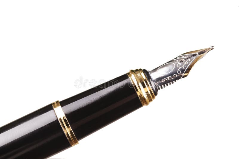 Golden pen closeup. stock image. Image of elegant, paper - 21704959