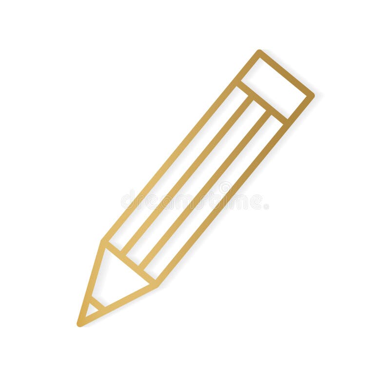 Golden Pencil Hand Drawn Hatching Stain Stock Vector - Illustration of ...