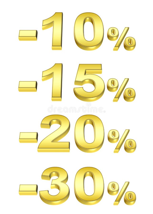 Golden percent stock illustration. Illustration of number - 4703757