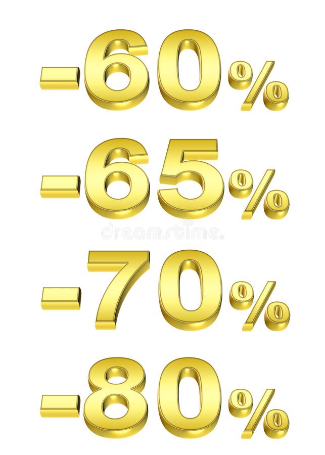 Golden percent. stock photo. Illustration of excellent - 36365098