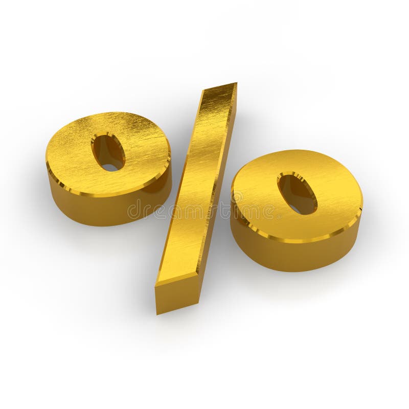 Golden percent. stock photo. Illustration of excellent - 36365098