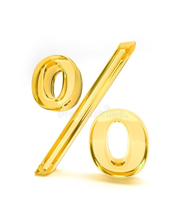 Percent Sign Isolated Yellow Stock Illustration - Illustration of icon ...