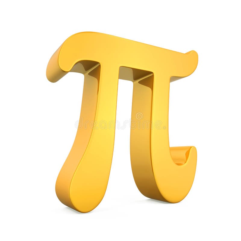 Golden Pi Symbol stock illustration. Illustration of isolated - 81770361