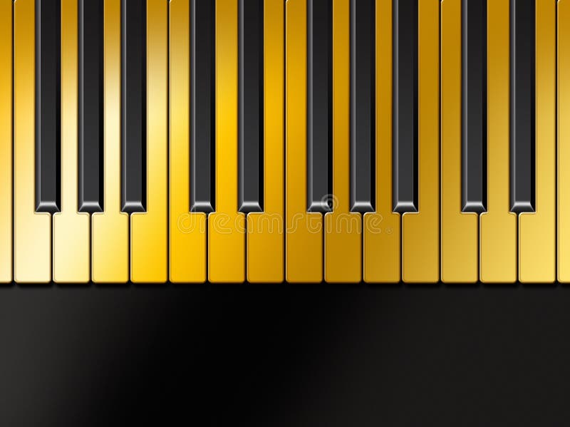 Golden Piano Poster stock vector. Illustration of classical - 4162802