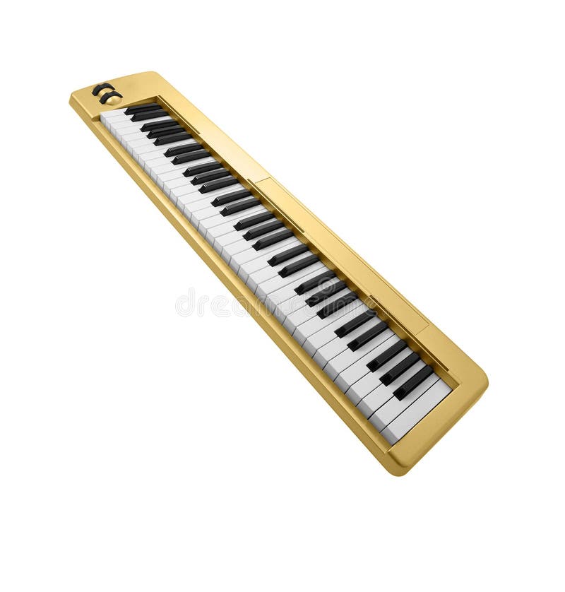 Golden Piano Keys stock image. Image of theatre, grand - 655755