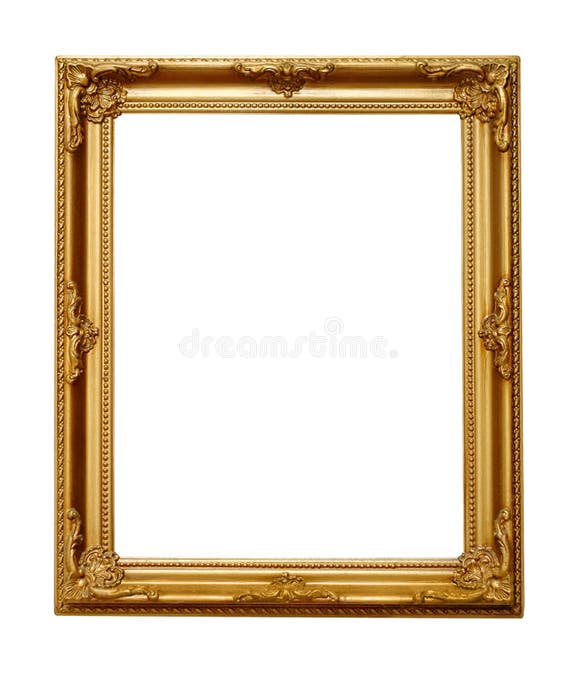 Golden picture frame stock image. Image of frame, furniture - 7531191