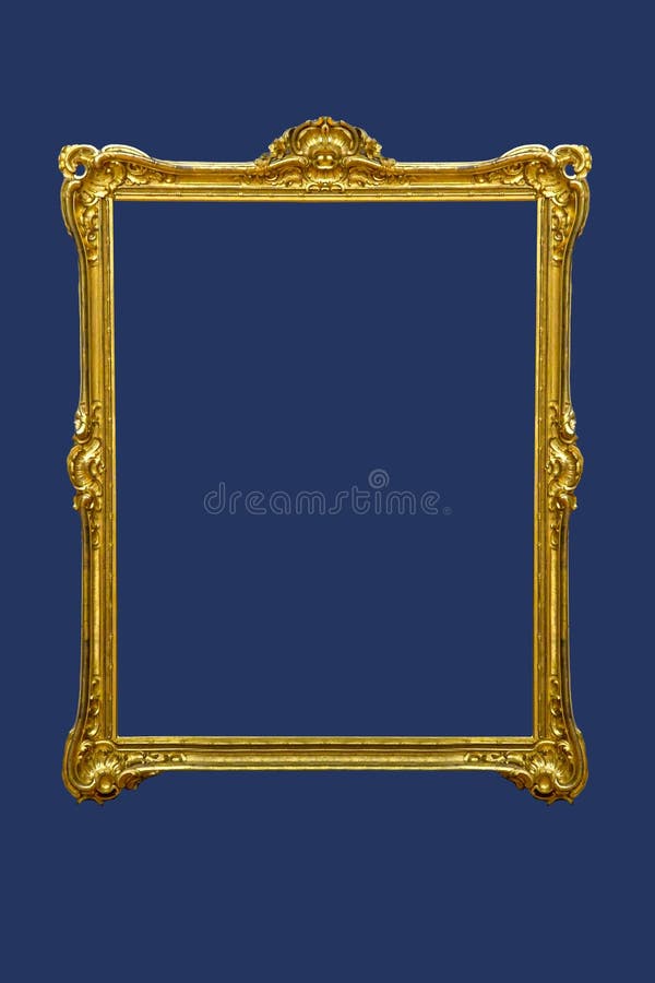 Golden picture frame stock photo. Image of aged, border - 274317890