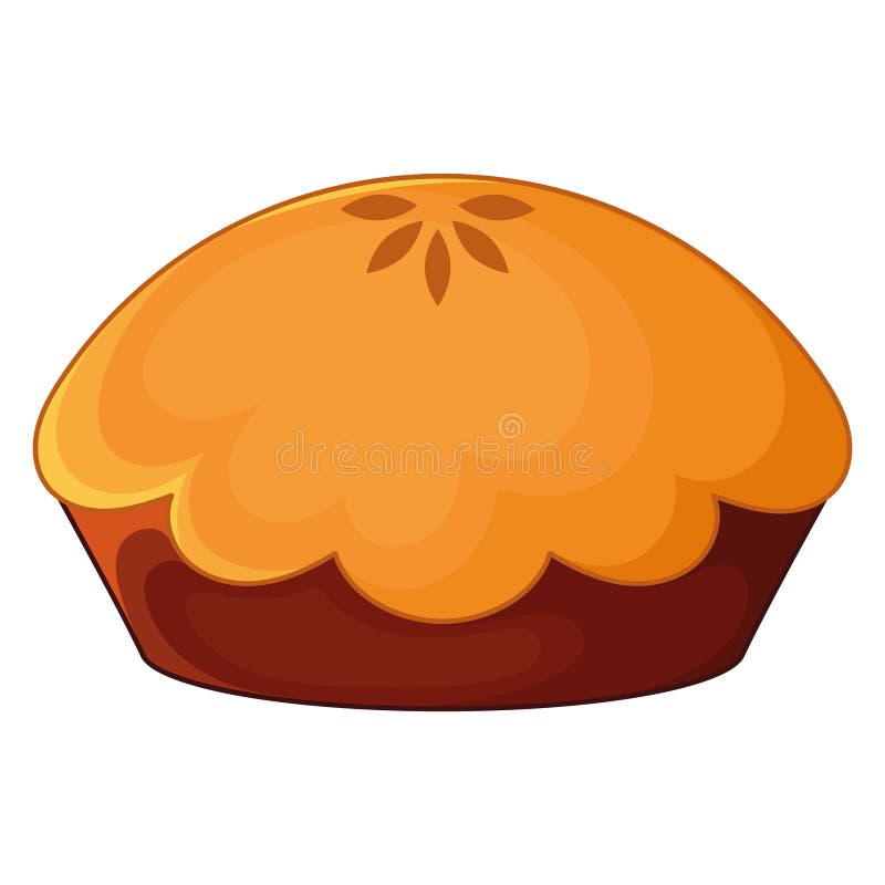 Golden Pie with a Smooth Surface, Vector Stock Vector - Illustration of ...